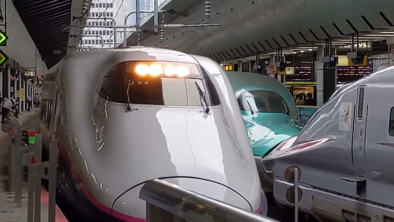 【廃車済み】JR上越新幹線 E2系J54編成 (たにがわ406号折返)回送 東京駅発車！ - YouTube