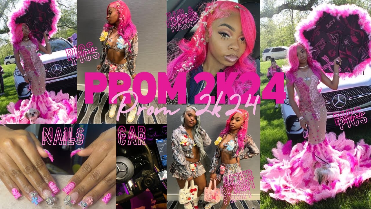 PROM VLOG 2K24| PREP + GRWM| Design my dress, dye wig, nails, lashes ...