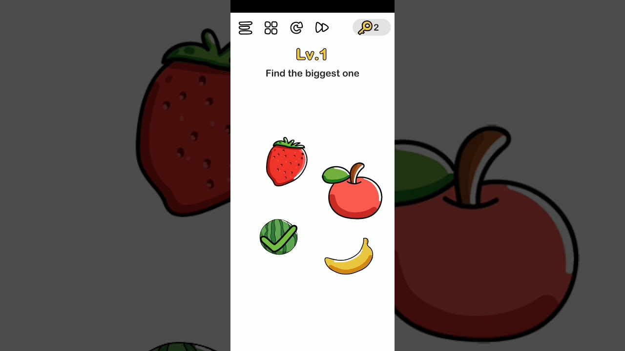 Brain Out Level 1 (Find the biggest one) - YouTube