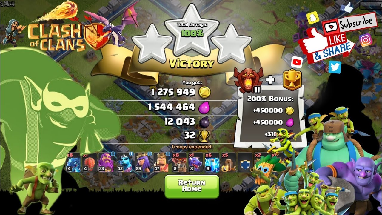 🤩 Way to Victory Dungeons & Balloons in COC #clashroyale #clashofclans ...