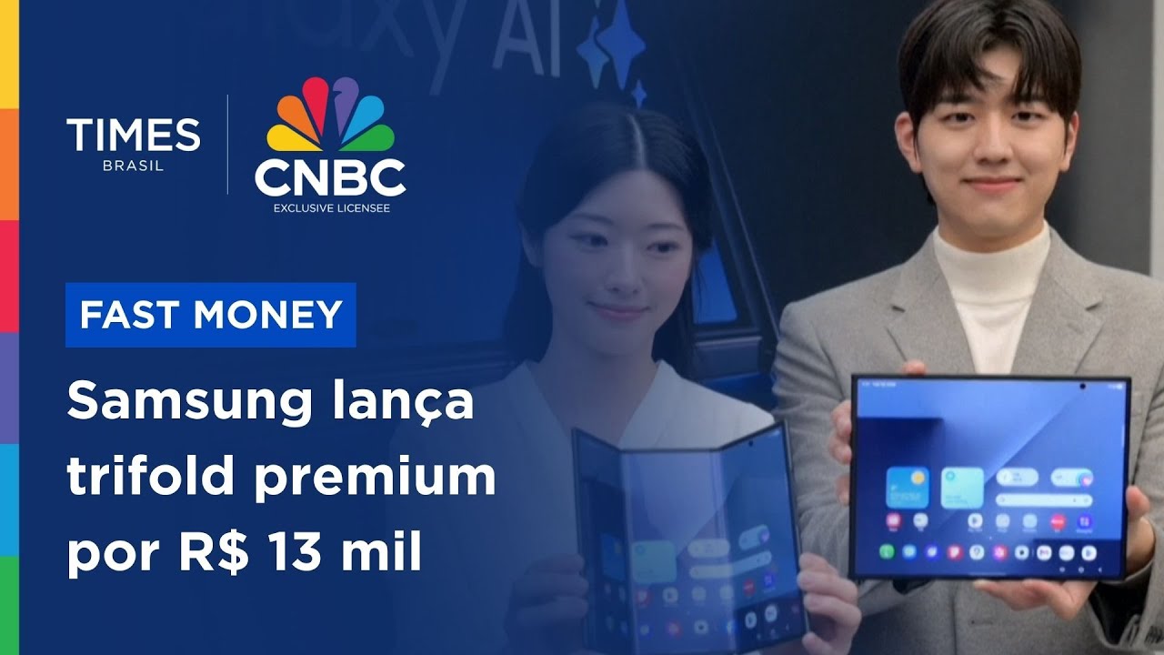 O smartphone dobrável triplo da Samsung que promete enfrentar rival ...