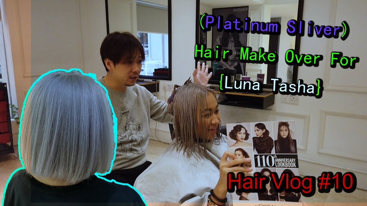 ( ENG) [[ Hair Vlog #010 ]] feat. Luna Tasha Platinum Grey hair ...