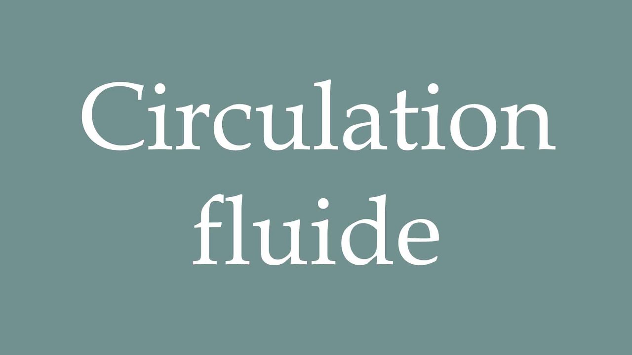 How to Pronounce ''Circulation fluide'' (Fluid circulation) Correctly ...