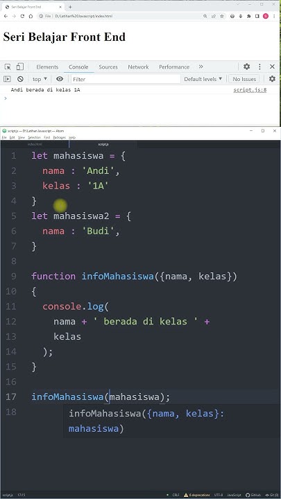 Paramater Destructuring Pada Javascript ES6 - YouTube