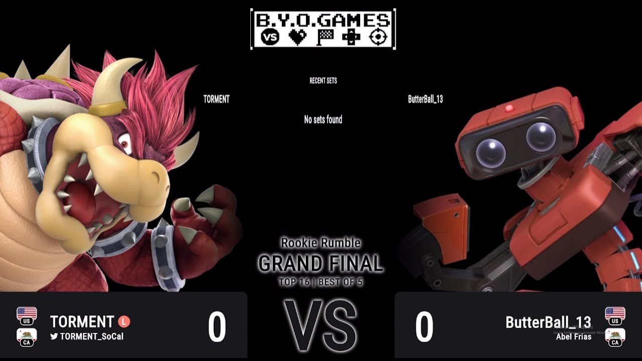 Rookie Rumble | TORMENT (Bowser) Vs. ButterBall_13 (R.O.B) | Grand ...