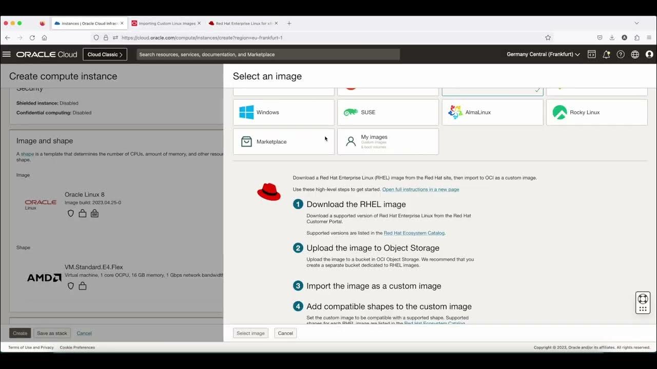 Creating RHEL Instance in OCI - YouTube