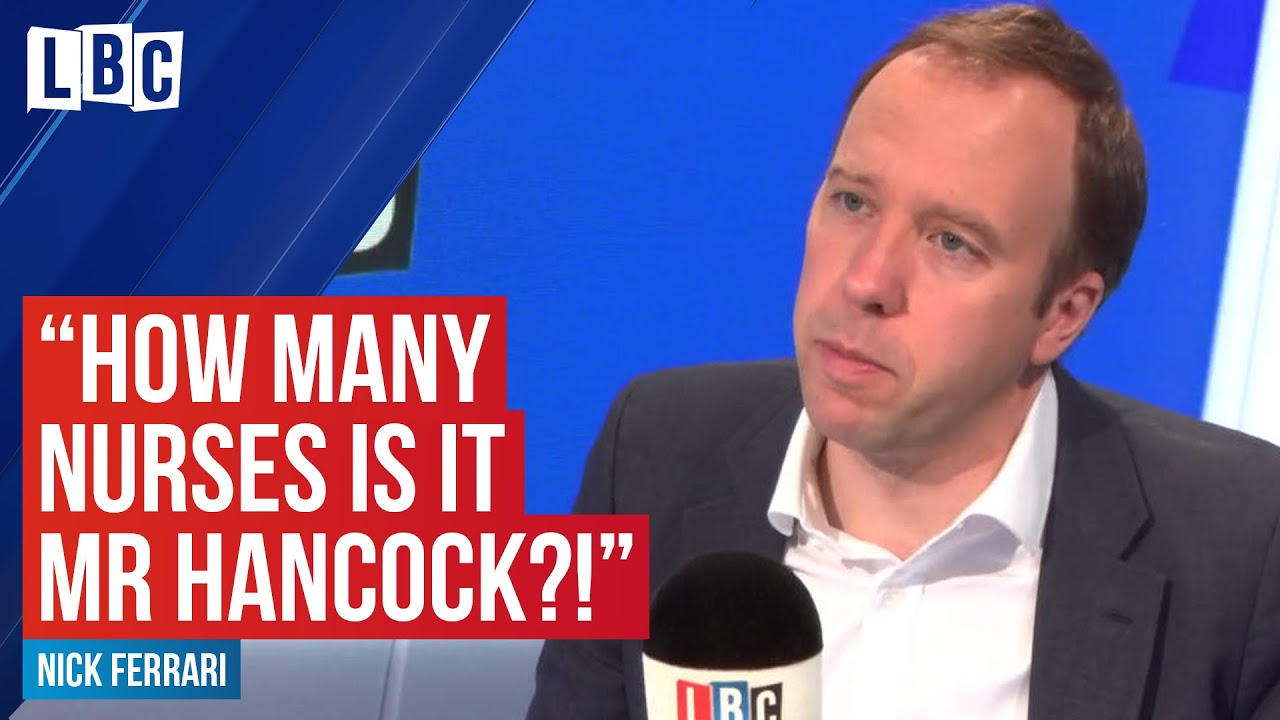Nick Ferrari challenges the health secretary on NHS nurses promise - YouTube