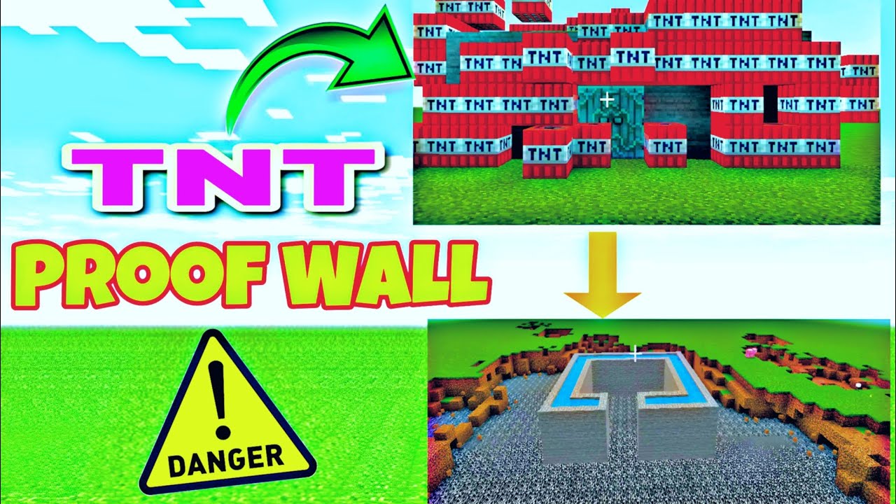 How to Make TNT Proof Wall ll Minecraft ll - YouTube