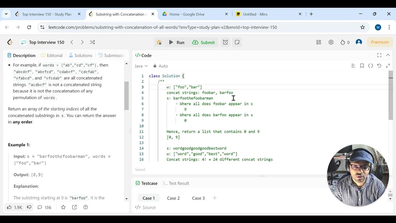 Programming Substring With Concatenation Of All Words Part 1 Youtube