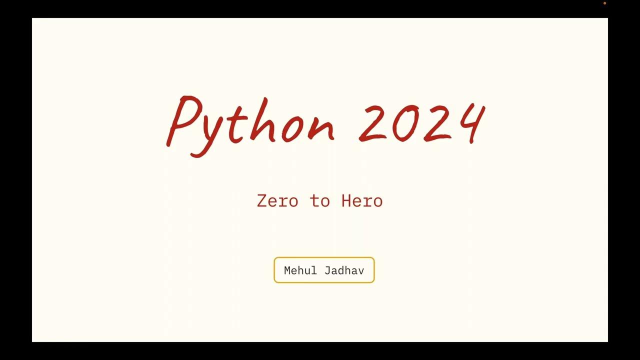 Python Zero to Hero Playlist Overview | Python for beginners #python # ...