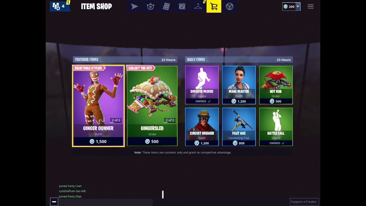 New Item Shop | Gingerbread Skins - Merry Marauder & Ginger Gunner ...