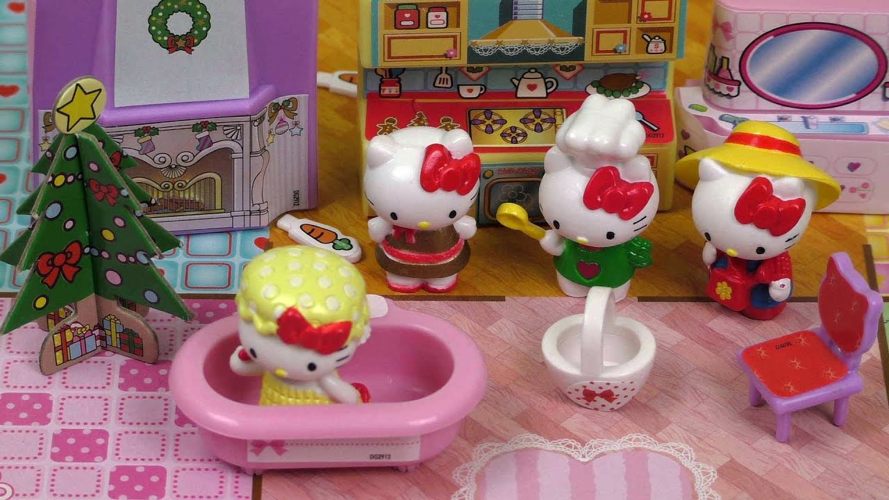 Hello Kitty Household from Xmas Calendar - YouTube