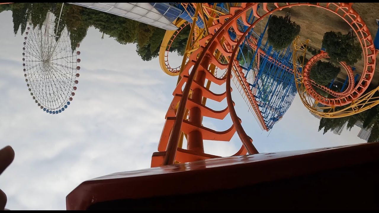 Four Ring Roller Coaster @ Guiyang Happy World, Guiyang, China - onride POV - YouTube