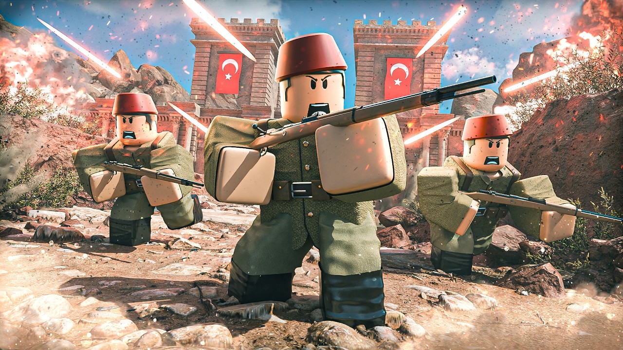 I Made 100 Players recreate GALLIPOLI in WW1 Roblox Entrenched Wars ...