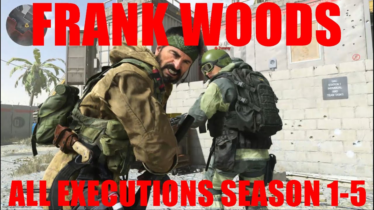 FRANK WOODS ALL FINISHING MOVES (SEASON 1-5) - Call of Duty Modern ...