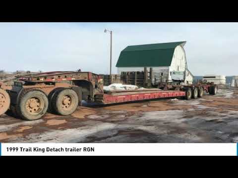 1999 Trail King Detach trailer RGN TK1235RJ629B - YouTube