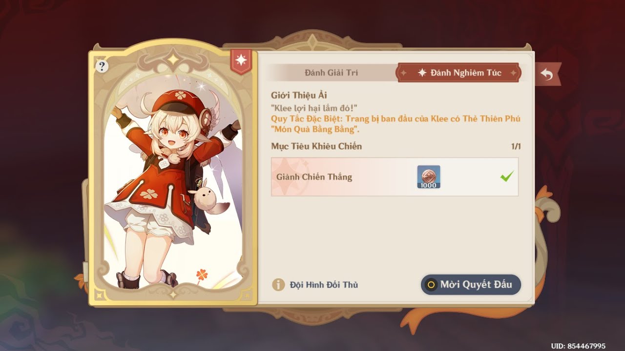 VS Klee (TCG) - Weekly Genius Invokation TCG Challenges - YouTube