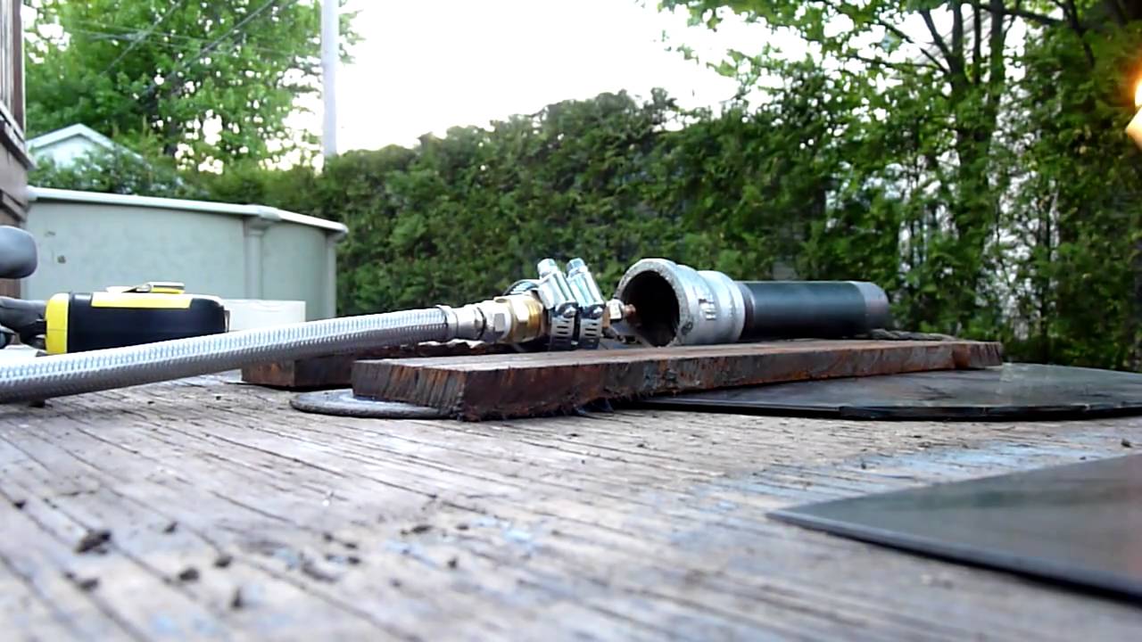 Home Made Propane Burner Attempt 2 - YouTube