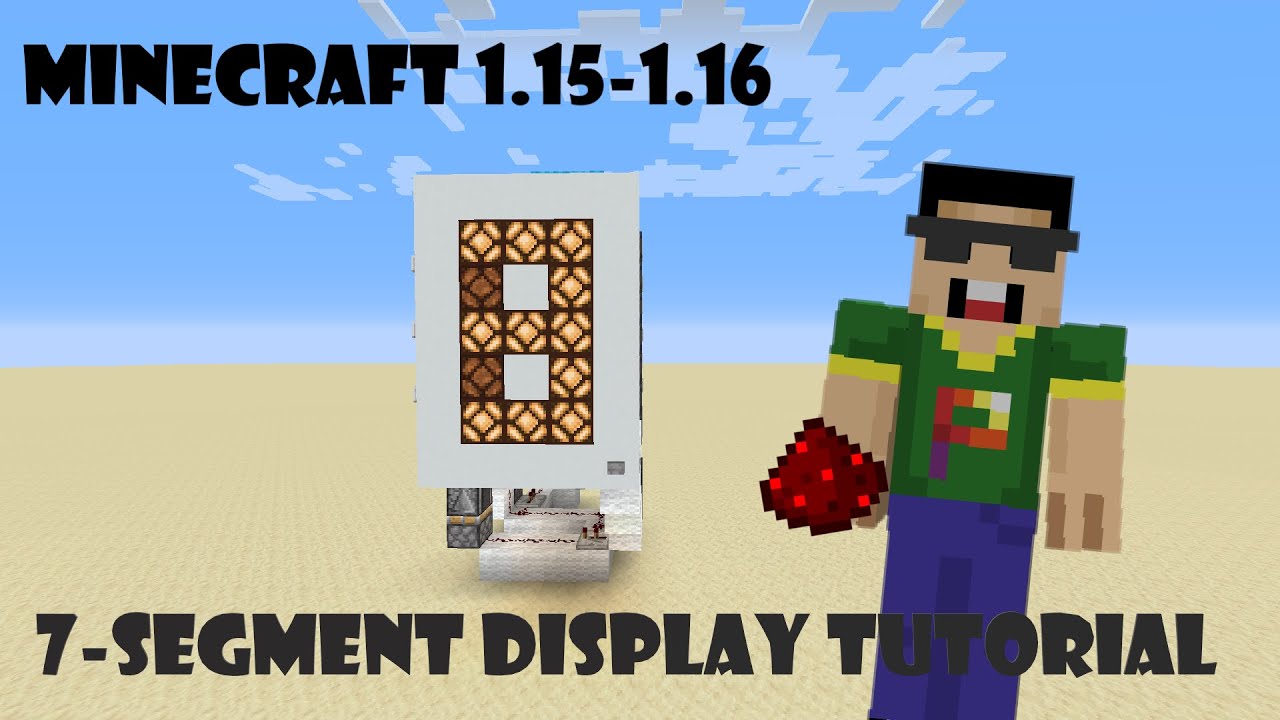 7 Segment Display Tutorial | Minecraft Java 1.15-1.16 - YouTube