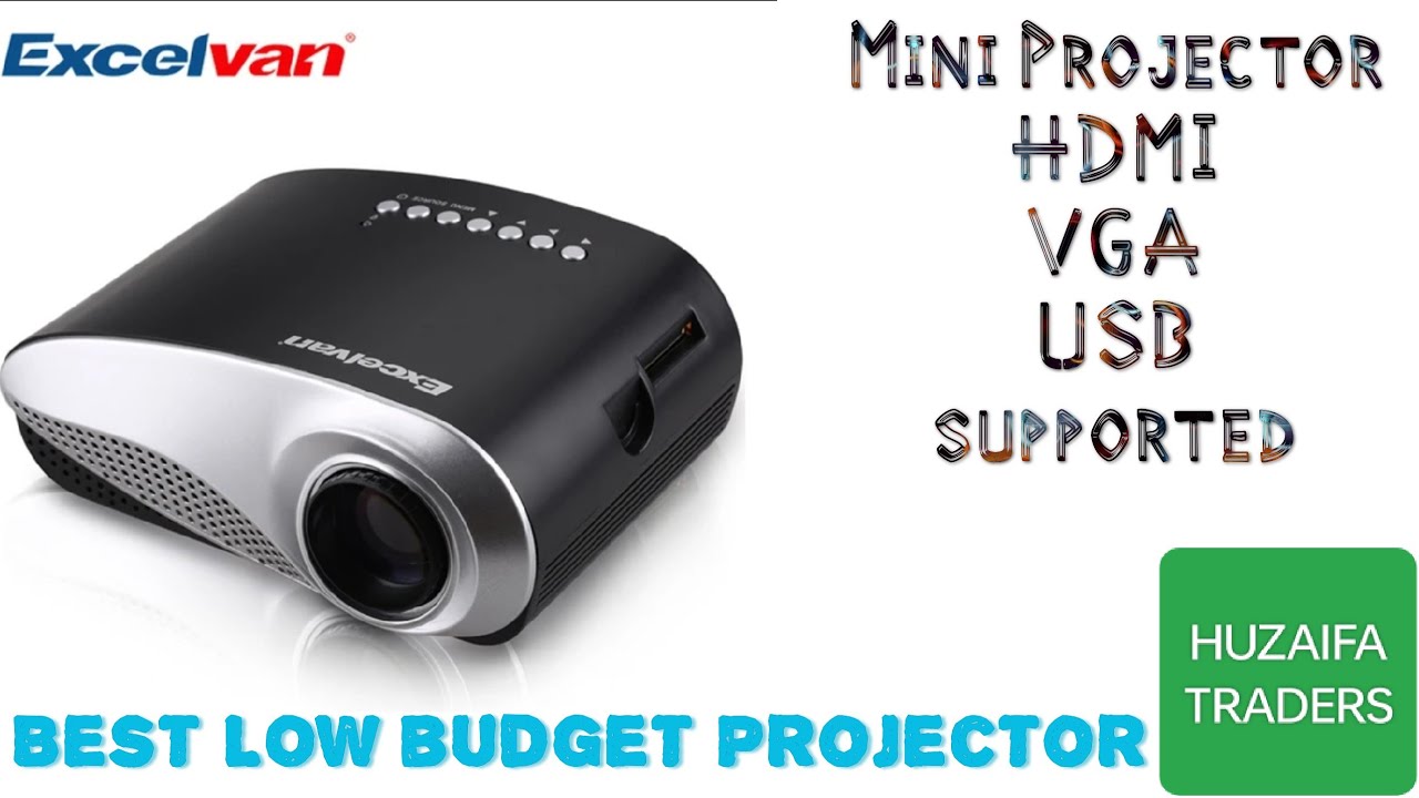 EXCELVAN Mini LED Projector | HDMI/ AV/ VGA/ USB IN | Unboxing & Review ...