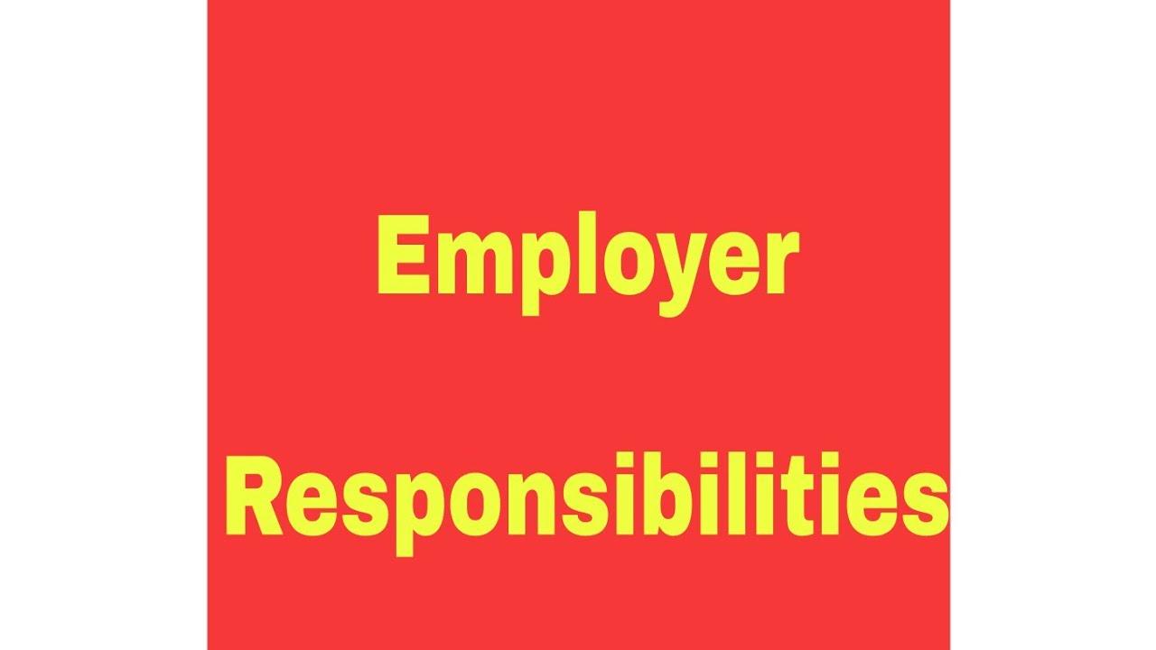 What are Employer responsibilities | Safety Study Hse Training | - YouTube