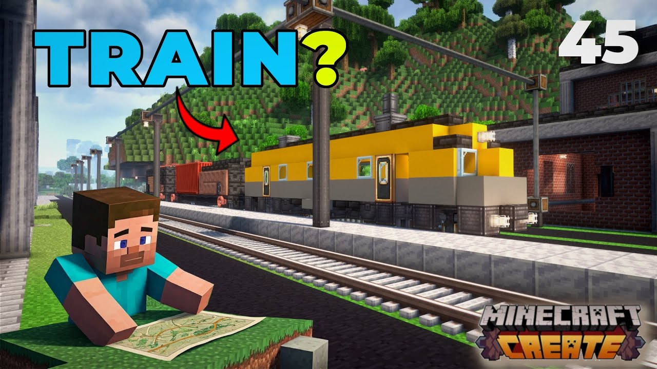 Minecraft Survival Mein Bana Di Working Train! | Create Mod Ep. 45 ...