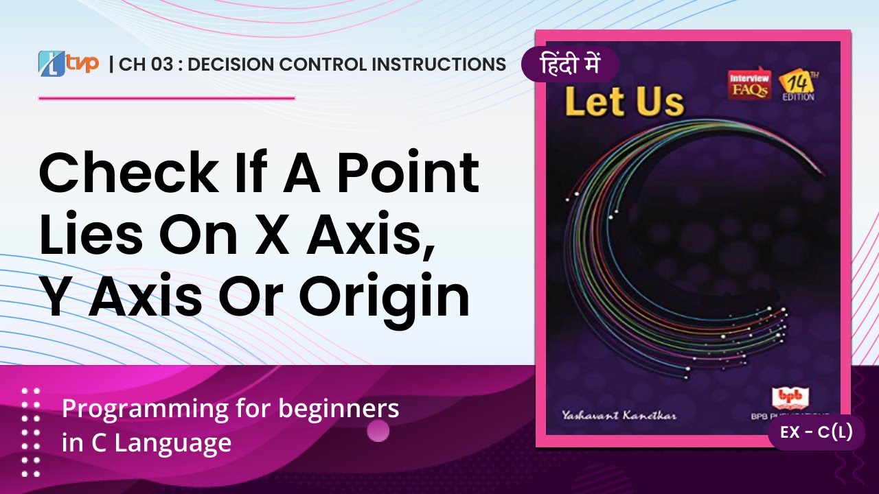 Let Us C Solutions C Programming Check If A Point Lies On X Axis Y Axis Or Origin Youtube