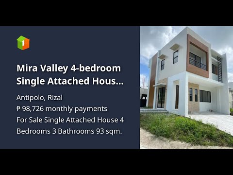 Mira Valley 4-bedroom Single Attached House For Sale in Antipolo Rizal ...