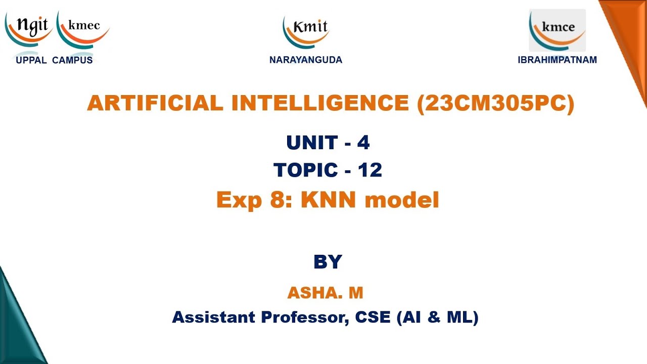 Exp - 8_KNN model - YouTube