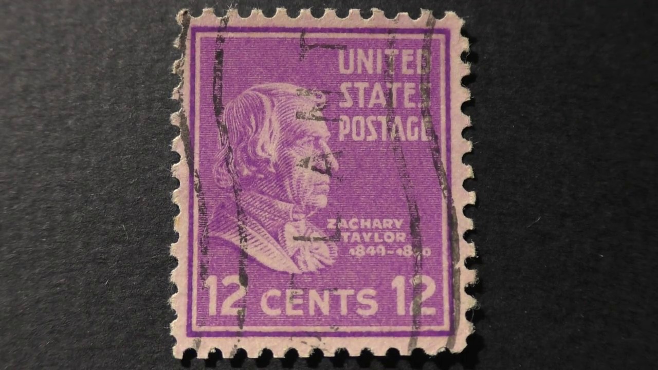 US postage stamps. Zachary Taylor. 1849-1850. Postage stamp price 12 ...