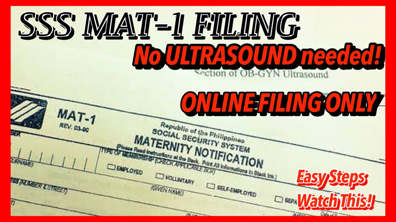 SSS MATERNITY BENEFIT - HOW TO FILE SSS MAT1? // mommy ze - YouTube