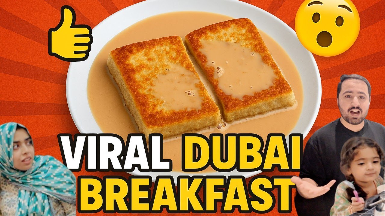 Viral Dubai Famous Childhood Breakfast 😱 | Creamy Bread & Karak Chai ...