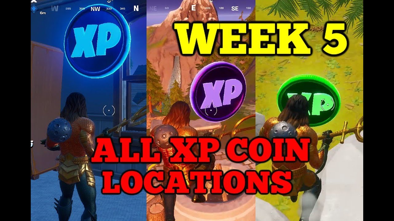 Fortnite week 5 ALL XP coin locations - YouTube