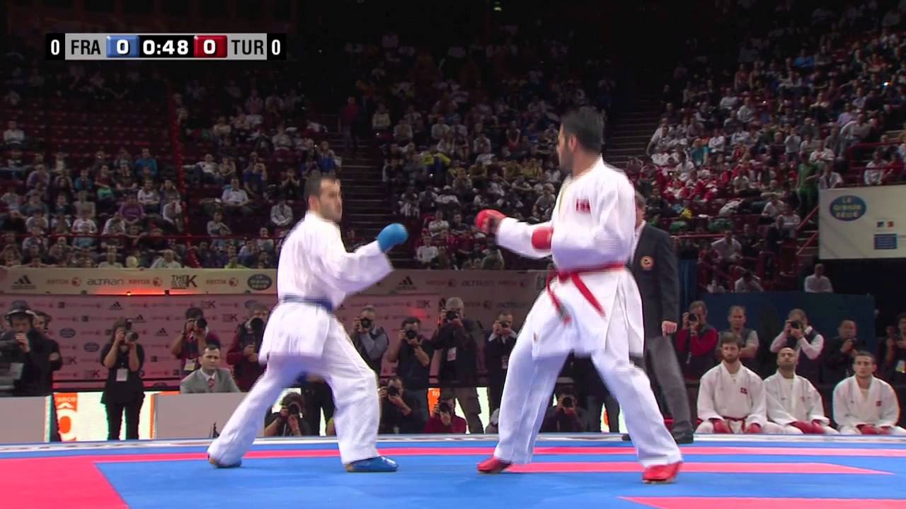(1/4) Final Male Team Kumite. France vs Turkey. 21st WKF World Karate ...