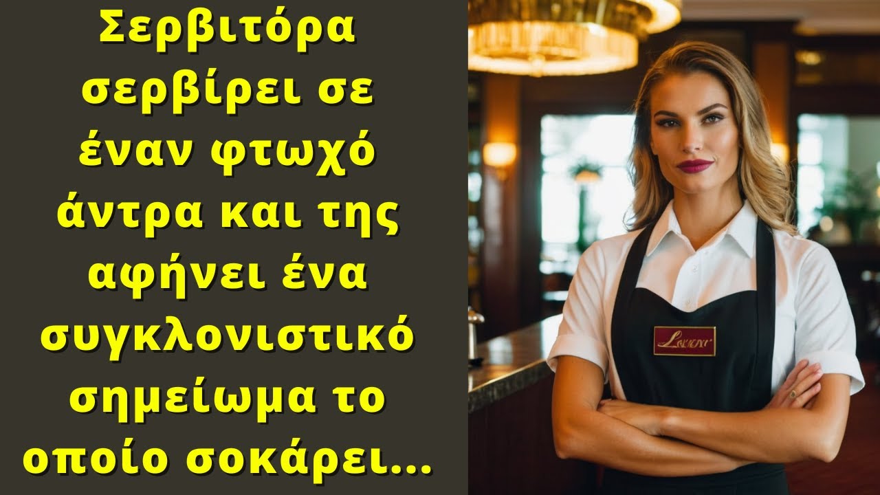 Σερβιτόρα σερβίρει σε έναν φτωχό άντρα και της αφήνει ένα συγκλονιστικό ...