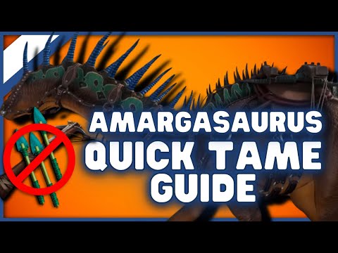 How To Tame An Amargasaurus Ark Taming Guide Lost Island - YouTube