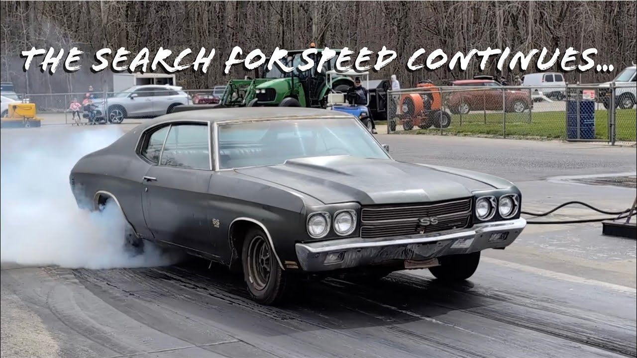 1970 Chevelle SS Track Day #3 - Drag racing under the lights! - YouTube