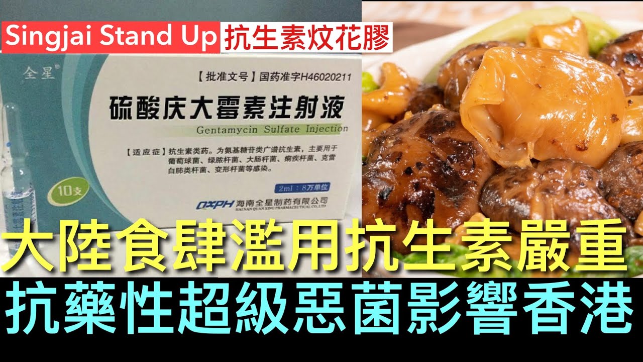 Singjai Stand Up II 9/11: 官方公佈處分將大量抗生素出售與食肆藥店 為防顧客肚瀉掩蓋劣質食材 食肆將抗生素加入食物內 ...