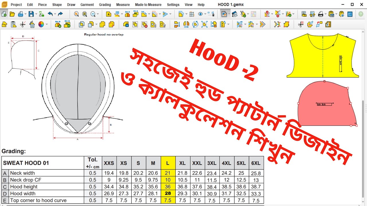 How to make a basic hood pattern | Hood Pattern Making | Hood Pattern ...