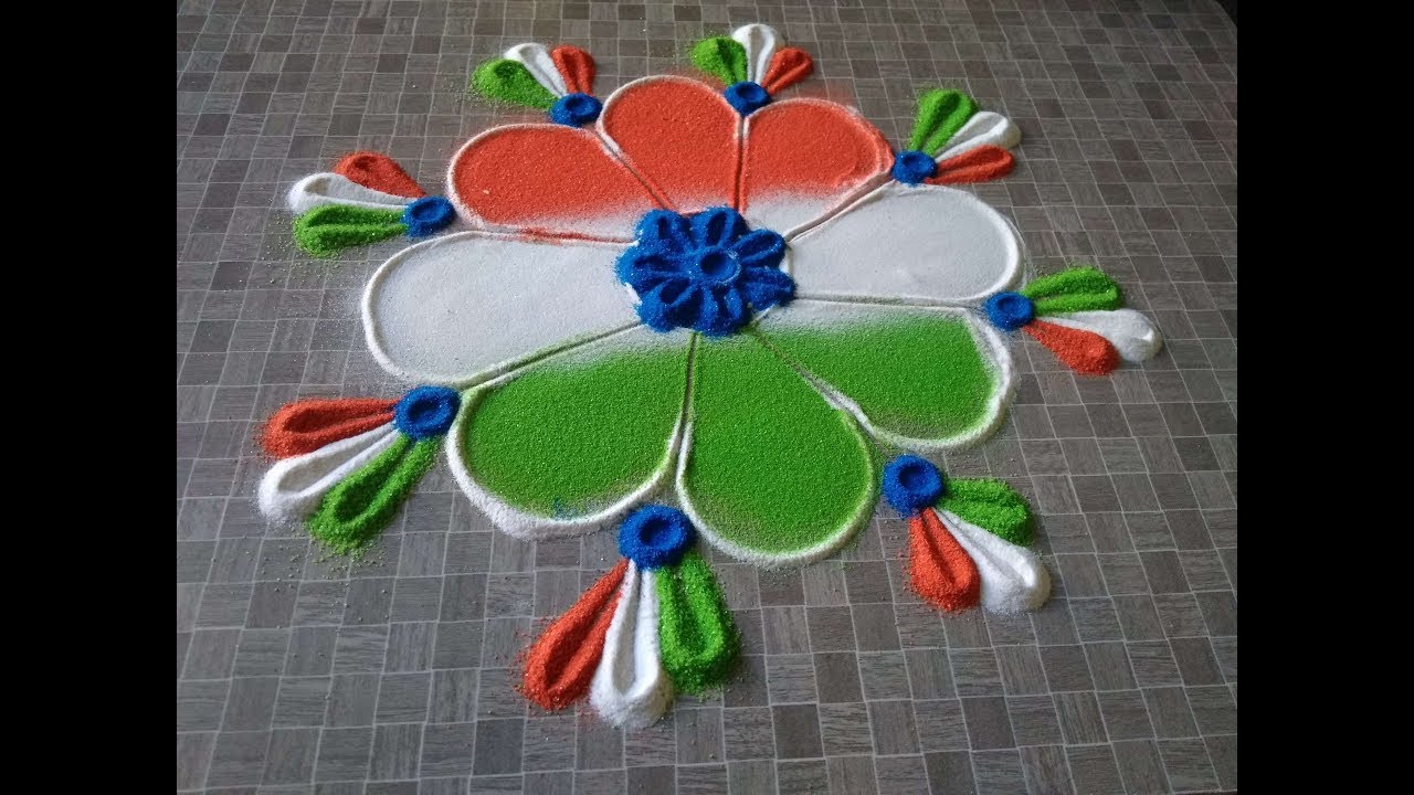 Independence day rangoli design - Republic day rangoli design - Indian ...