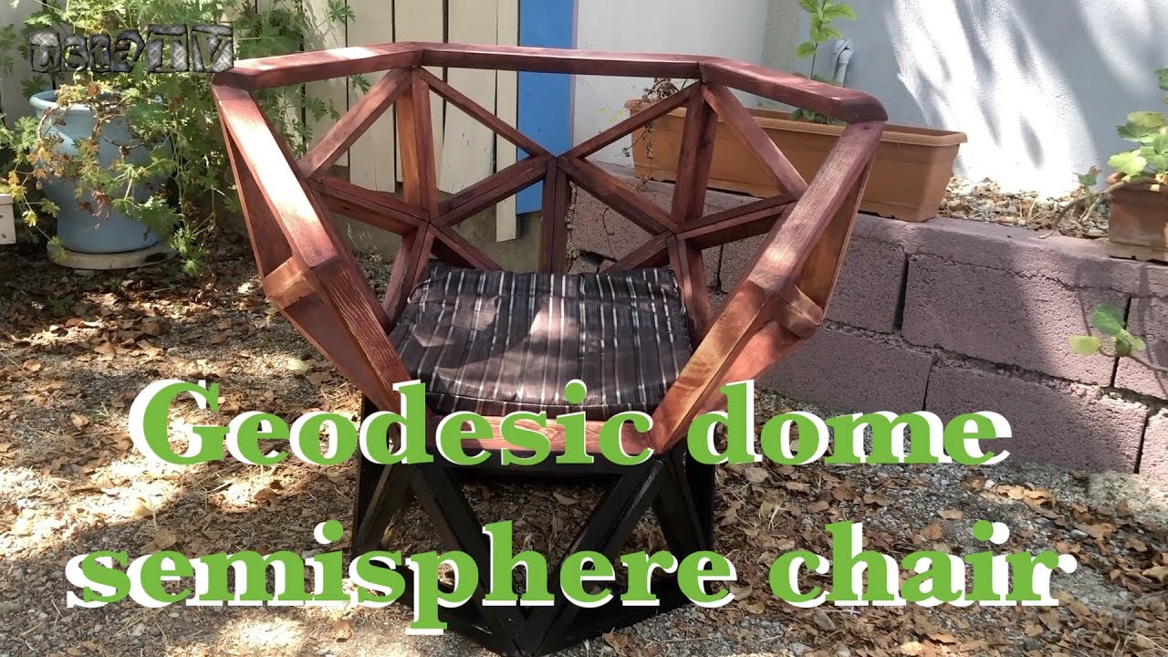 Geodesic dome semisphere chair 🪚 DIY DOME CHAIR 🪑 ustaTV - YouTube