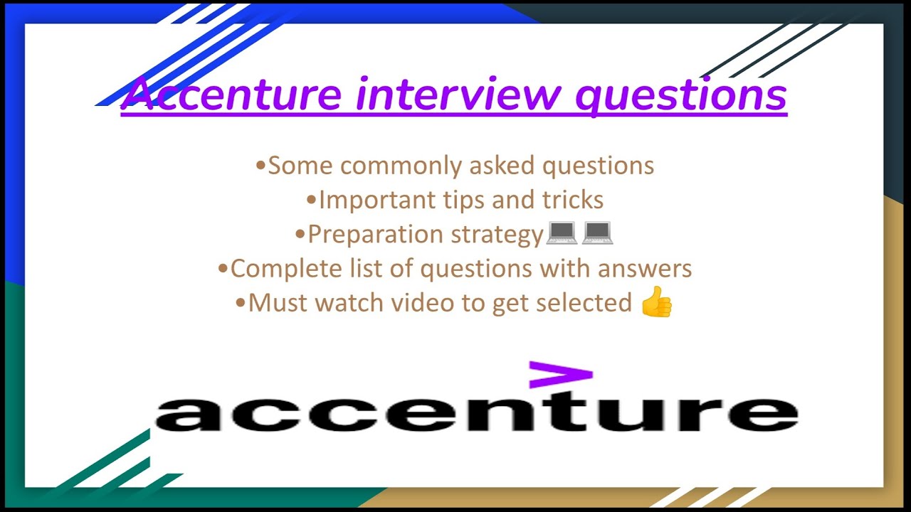 Accenture Interview experience| list of most commonly asked questions ...