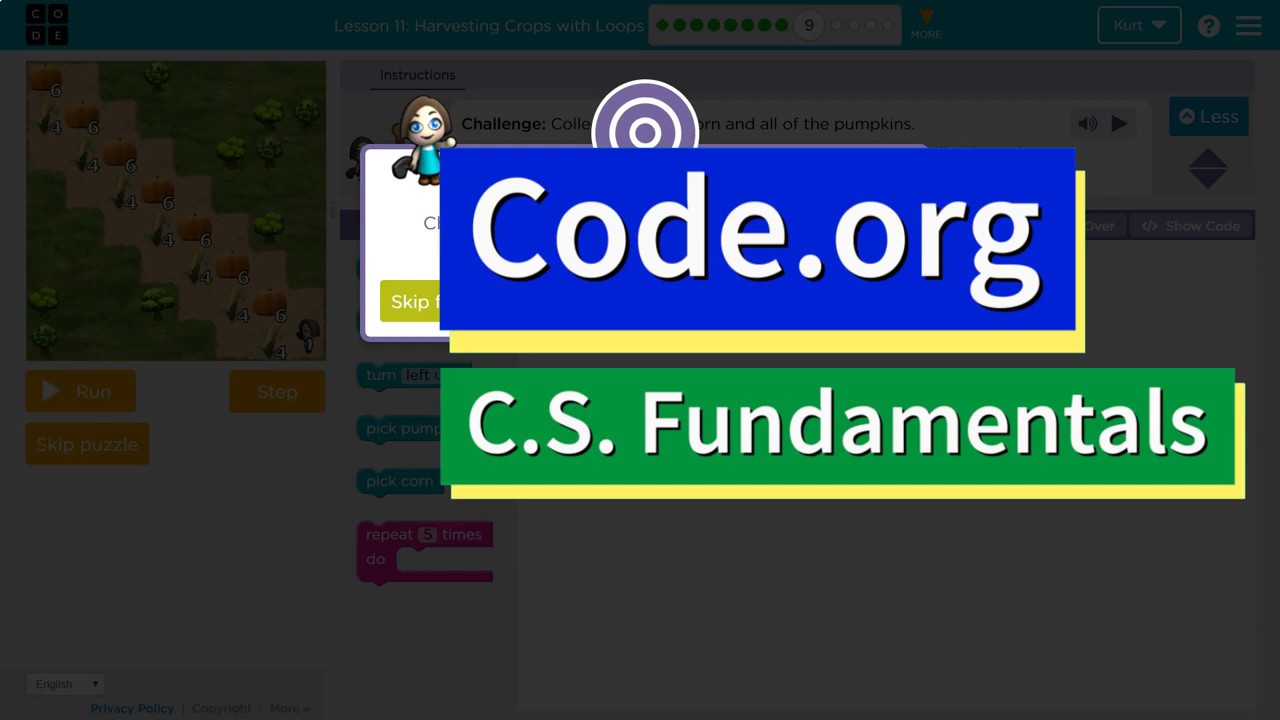 Harvesting Crops with Loops Course C 11.9 Tutorial with Answers - YouTube