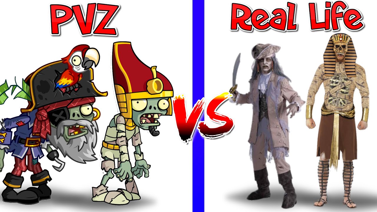 Plants Vs Zombies Every Zombies and Plants in PVZ 2 in Real Life Video ...