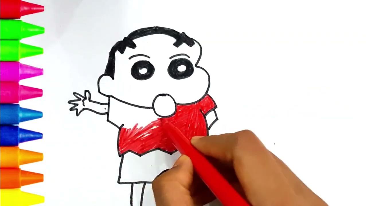 Drawing Shinchan for Kids | Easy Step-by-Step Tutorial | Shinchan ...
