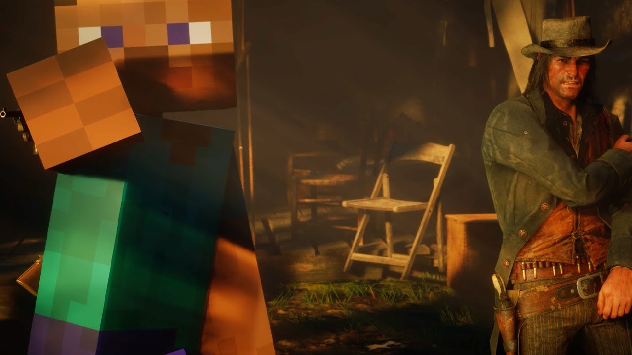 Minecraft Steve in Red Dead Redemption 2 - YouTube