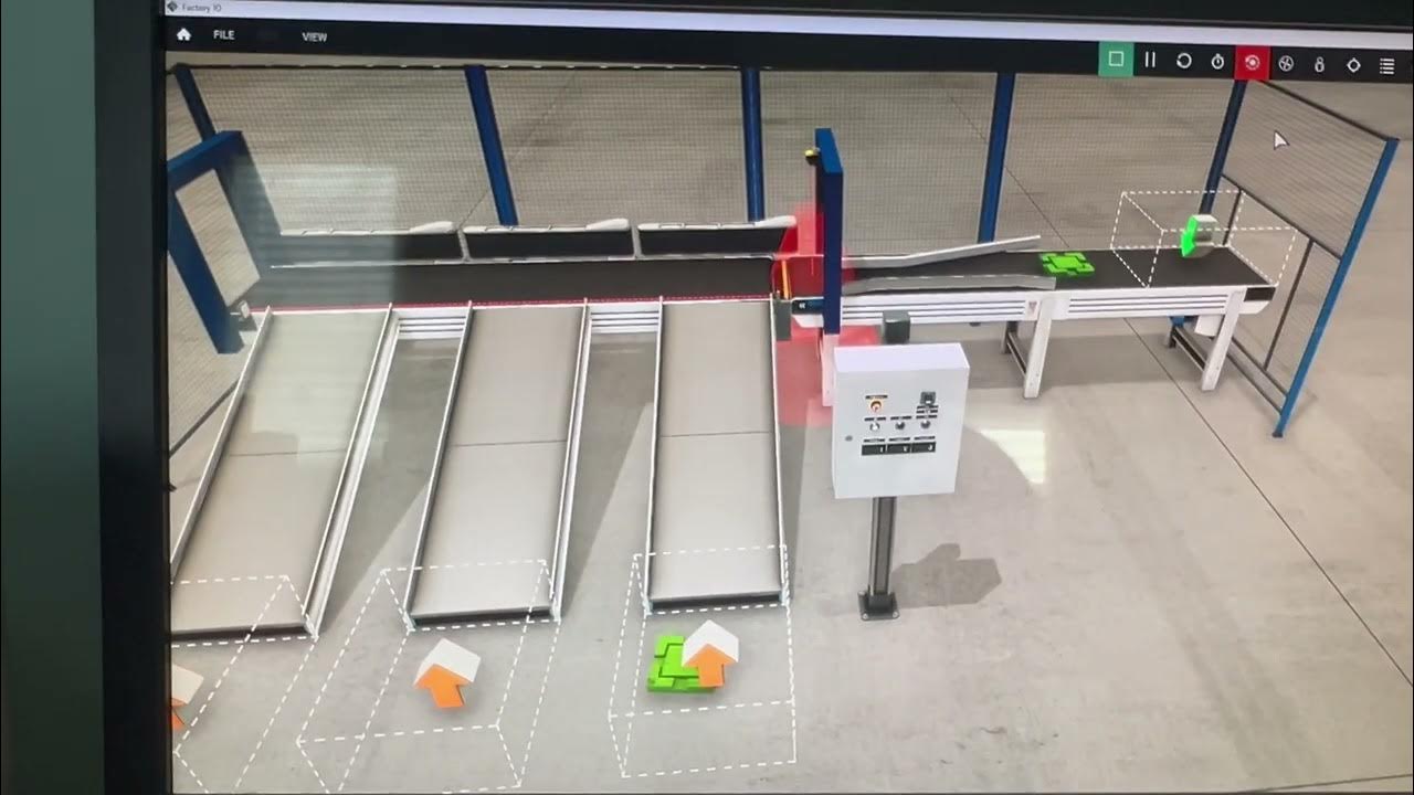 Material Color Sorting and Counting, Factory IO Conveyor, Allen Bradley ...