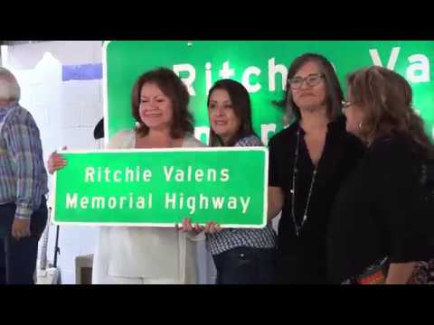 Ritchie Valens Memorial Highway sign dedication - YouTube
