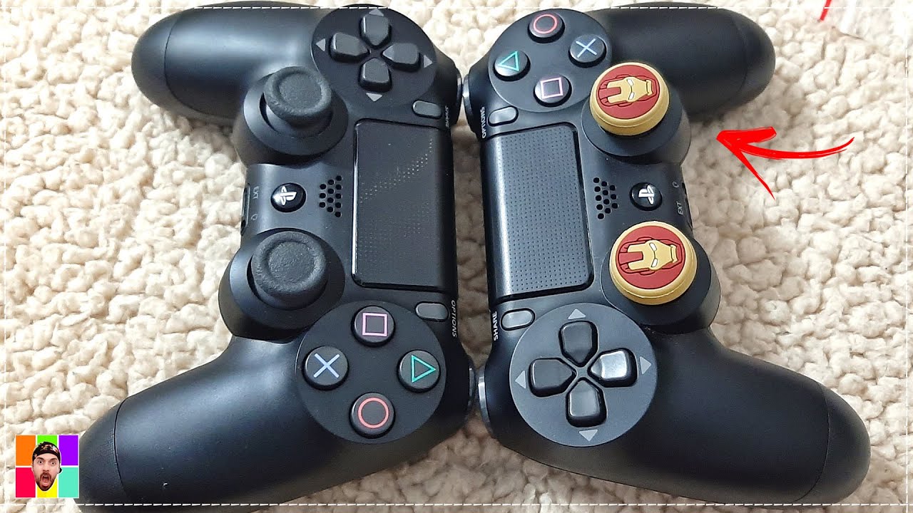 COMO COLOCAR E COMO FICA OS GRIPS NA MANETE DE PS4 ( PROTETOR DE BOTÃO ...