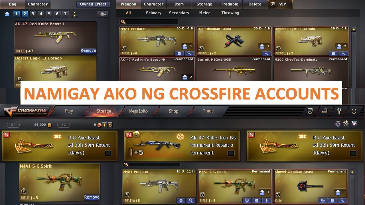 NAMIGAY AKO NG CROSSFIRE ACCOUNTS - YouTube